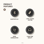 ROCK Space O2 HiFi Bluetooth 5.0 Wireless Headset with Mic, Support TF ...