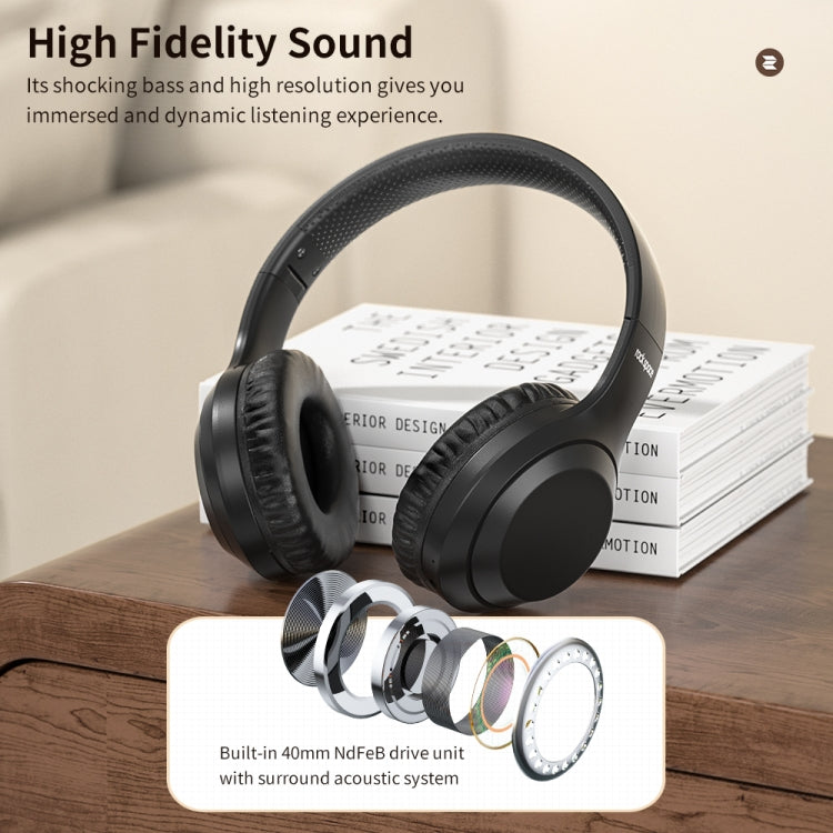 ROCK Space O2 HiFi Bluetooth 5.0 Wireless Headset with Mic, Support TF